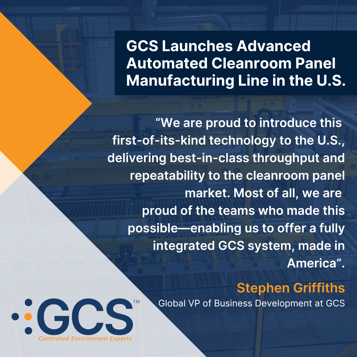 GCS LAUNCHES ADVANCED AUTOMATED CLEANROOM PANEL MANUFACTURING LINE IN ...